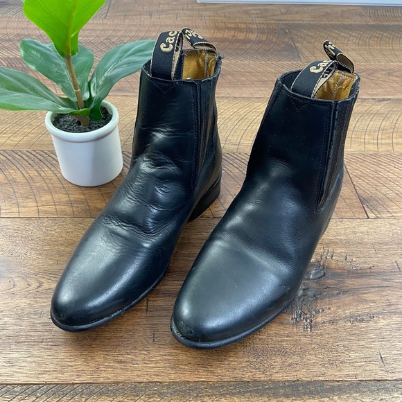 Cactus | Shoes | Cactus 7 Vintage Black Leather Ankle Work Boots Mens ...